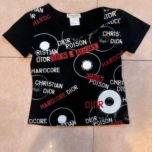 Dior | Tops | Dior Hardcore Position Red White Black T Shirt Size Us 6 ...